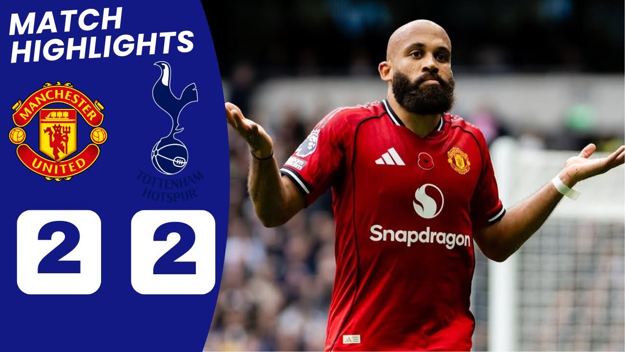 Man United vs Tottenham (2-2) HIGHLIGHTS | Mbeumo & De ligt Goal vs ...