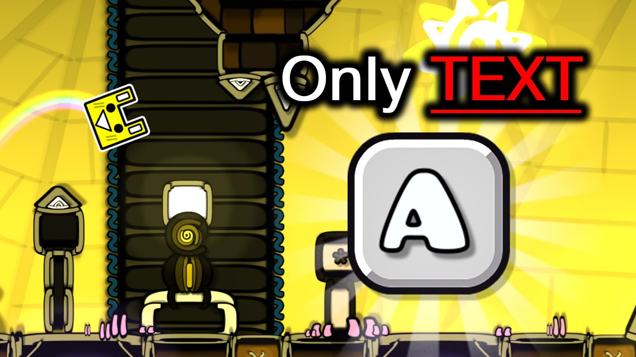 Building a GD Level with ONLY TEXT OBJECTS - YouTube