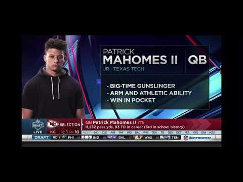 NFL Draft Great Memories, Video #1, Chiefs select Patrick Mahomes ...