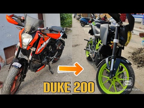 Duke 200 Modified | Neon & black wrapping#modification#duke200#dukewrap ...