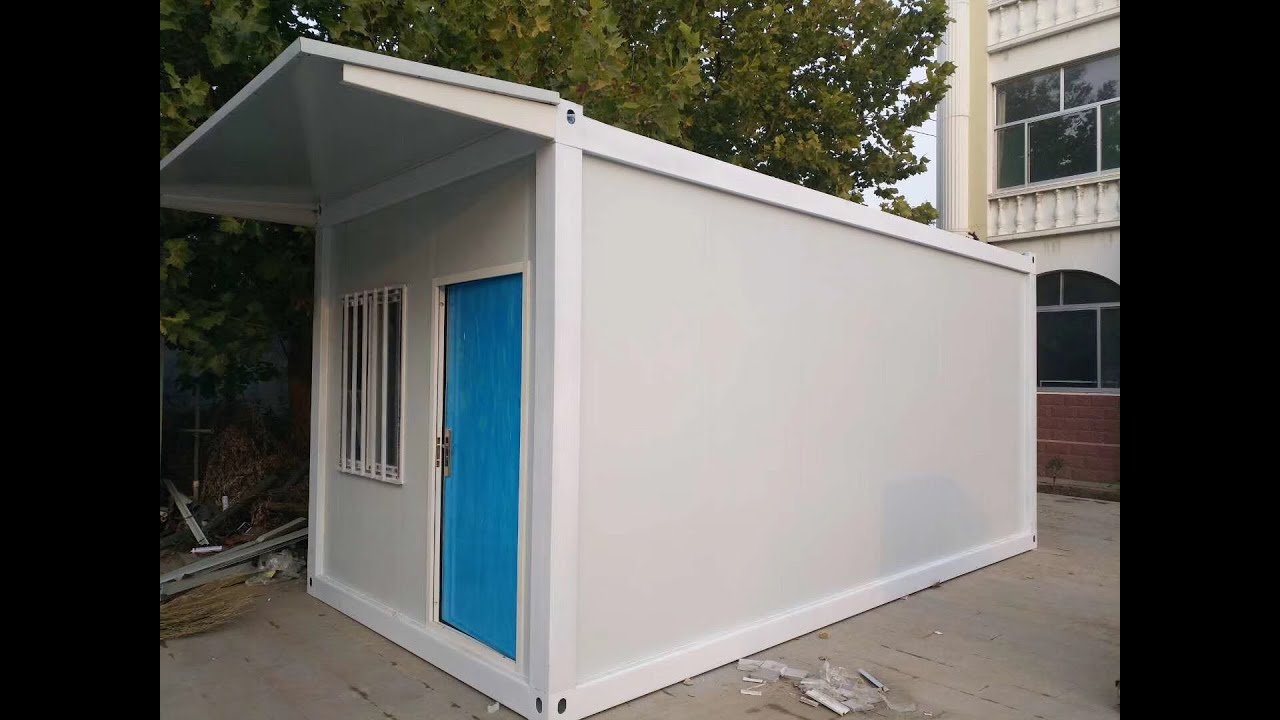 china prefabricated 20ft flat pack container house homes frame office ...