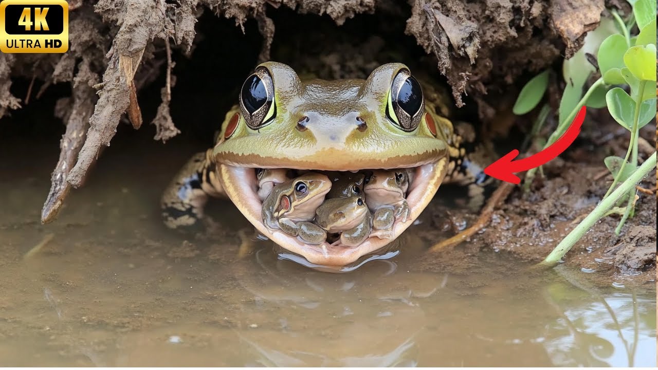 Baby frog's Journey to Reunite with Mother |Frog Rescue Mission #frog ...