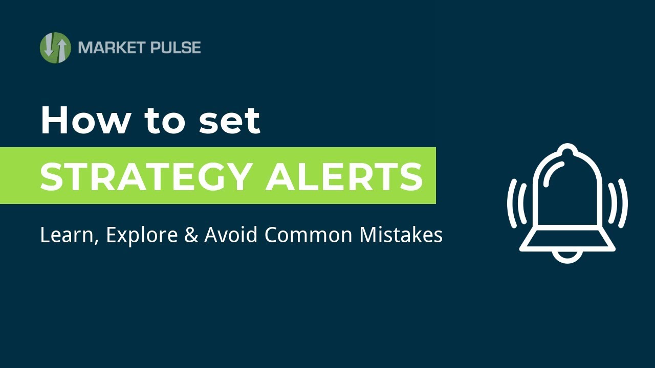How to set Strategy Alerts on Indicators? - YouTube