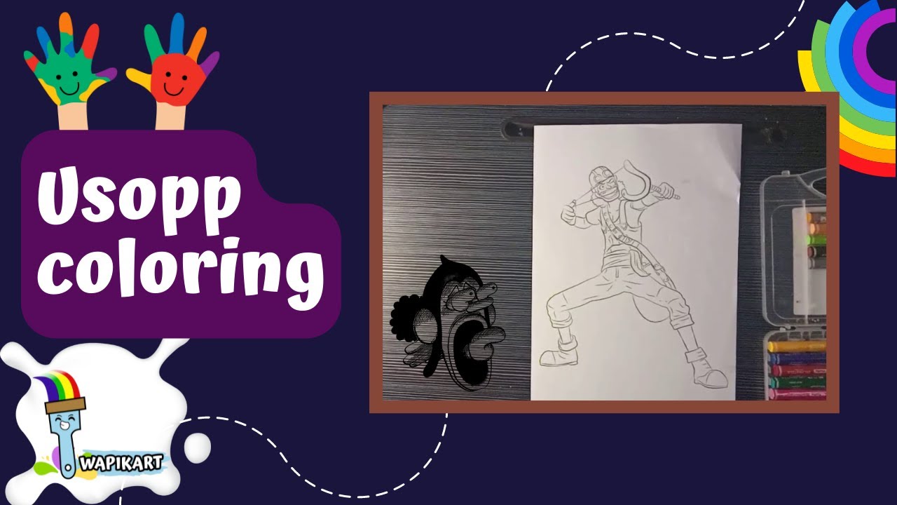 coloring usopp easy - YouTube