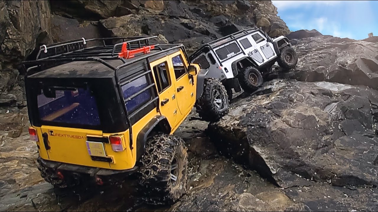 RC Extreme Offroading - Traxxas TRX-4 Beach Rock Crawl - YouTube