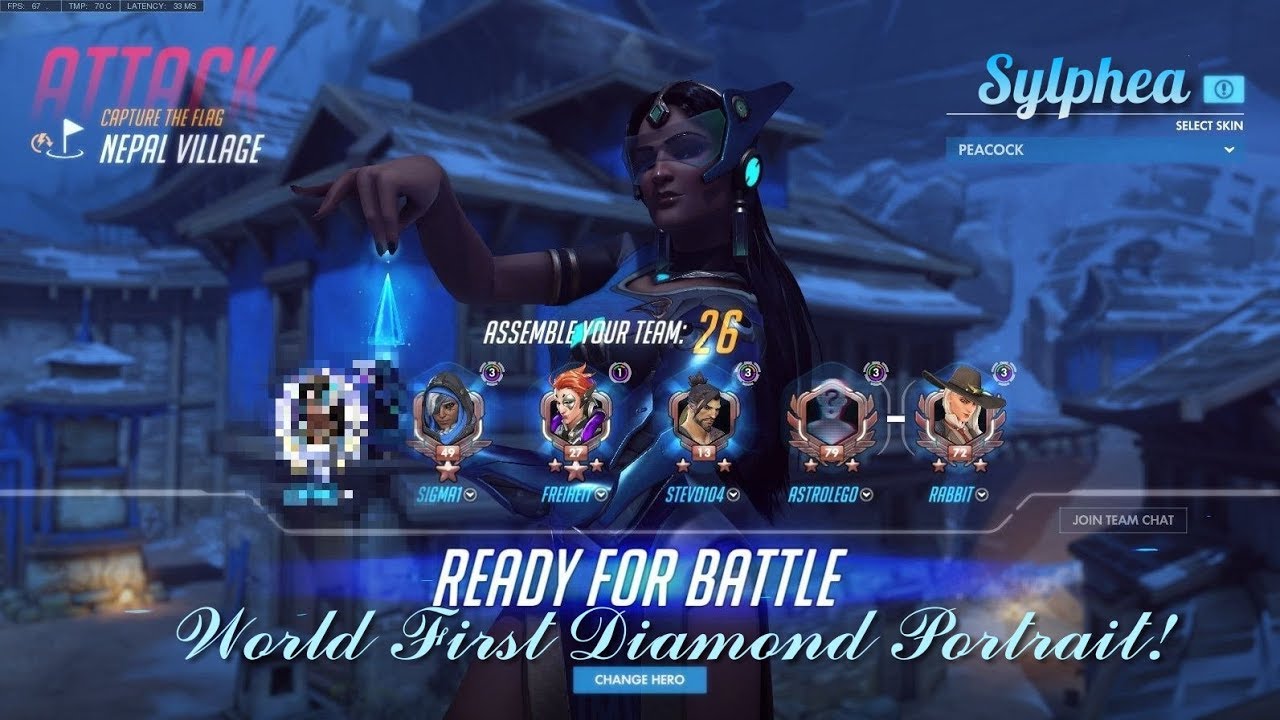 Overwatch: WORLD FIRST Diamond Portrait! - YouTube