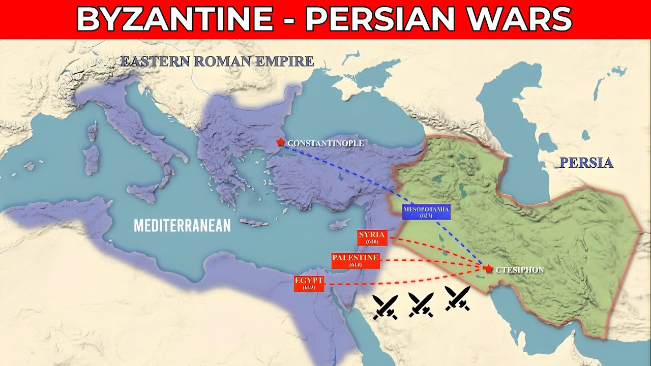 Byzantine - Sassanid Wars, mapped: Animated History Documentary - YouTube