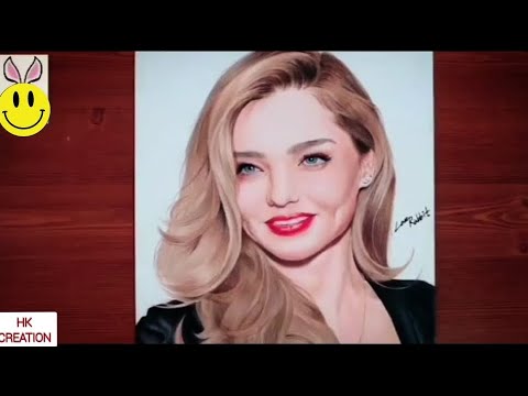 Drawing Miranda May Kerr | Australian Model [ HK CREATION ] - YouTube