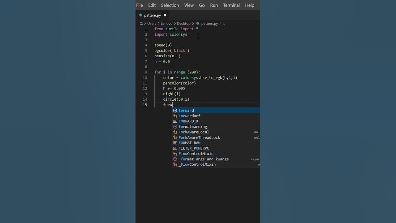 😲 Awesome Graphics With Python Turtle 1 Shorts Python Pythonturtle Coding Youtube