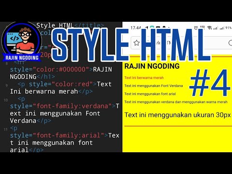 Belajar Ngoding Di Android - Mengenal HTML Style #4 - YouTube