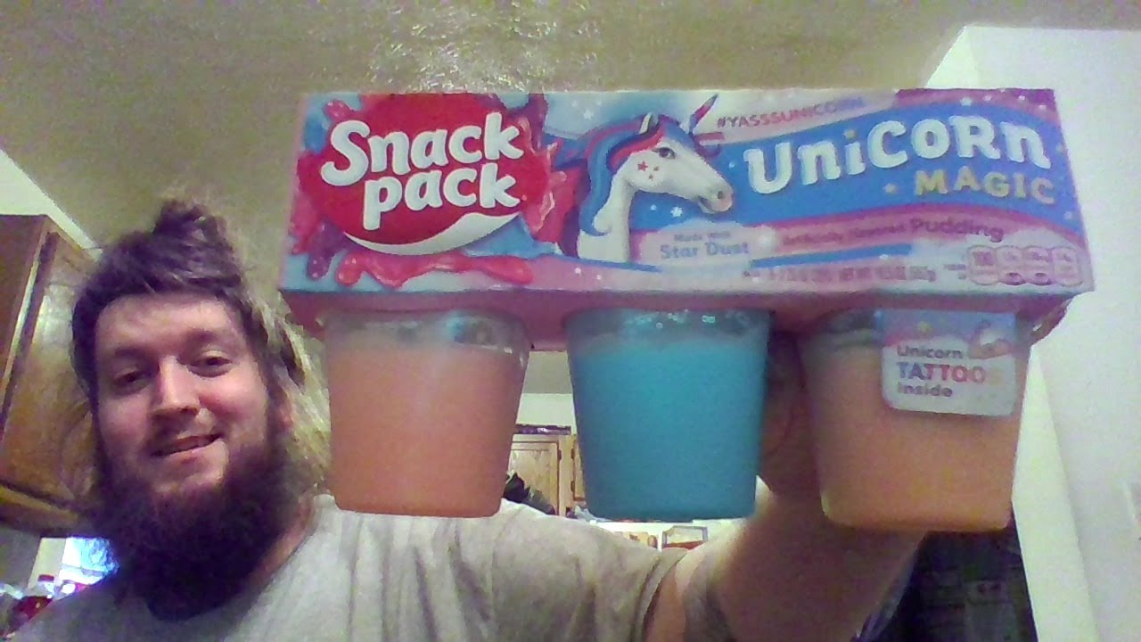 Snackpack Unicorn MAGIC Pudding Review/MukBang - YouTube