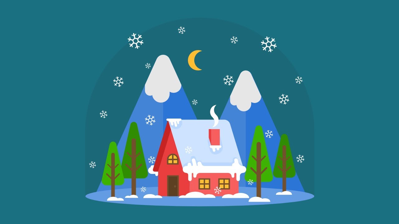 Cenário de Inverno FLAT DESIGN | Tutorial iniciante - YouTube