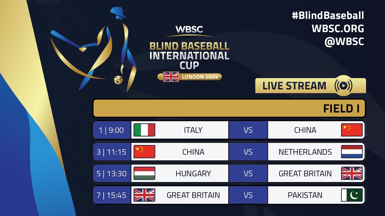 WBSC Blind Baseball International Cup 2024 | Field I - YouTube