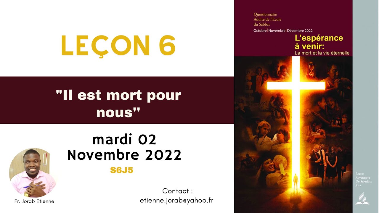 Leçon 6 - Il est mort pour nous (MERCREDI)-LEÇON DE L'ÉCOLE DU SABBAT ...