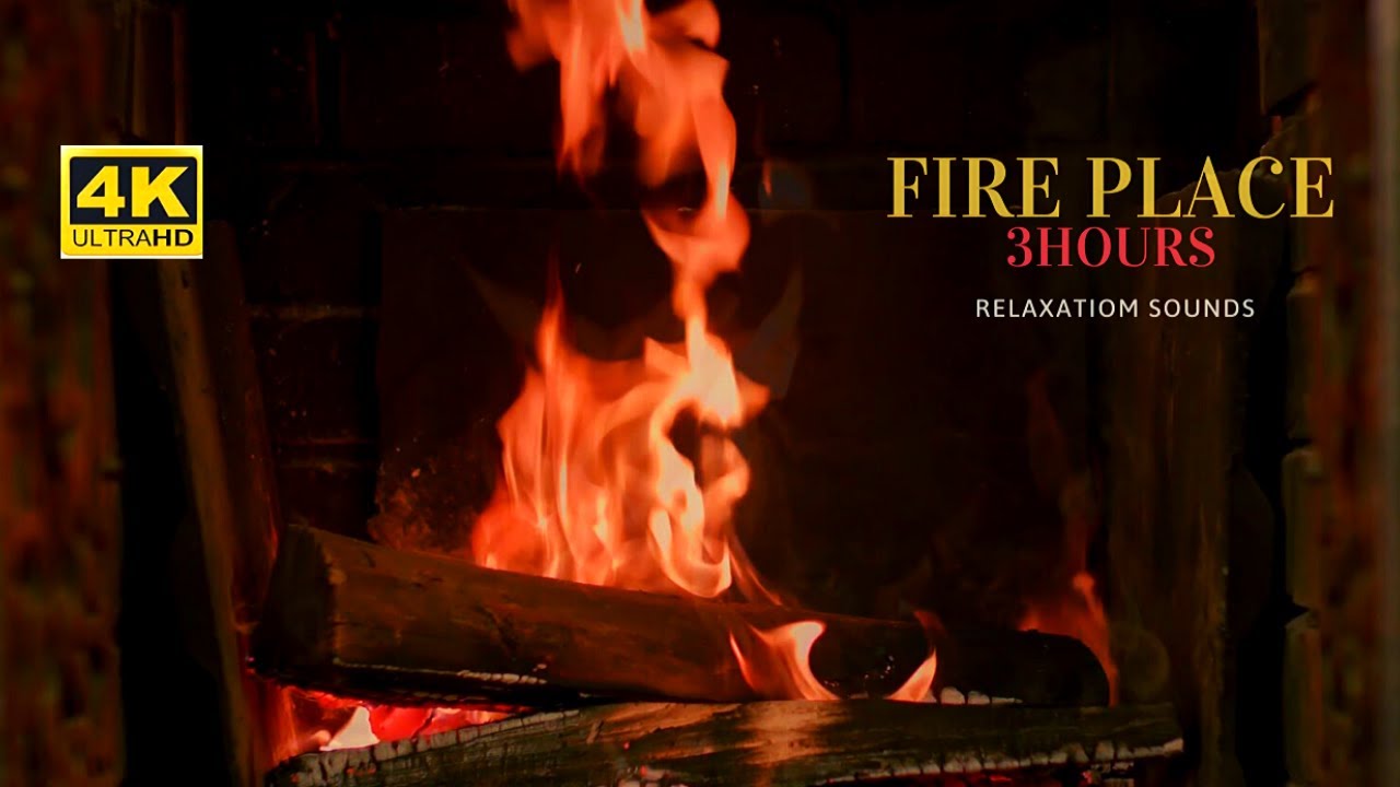 🔥 4k Virtual Relaxing Fireplace with Crackling Burning Fire Ambient ...