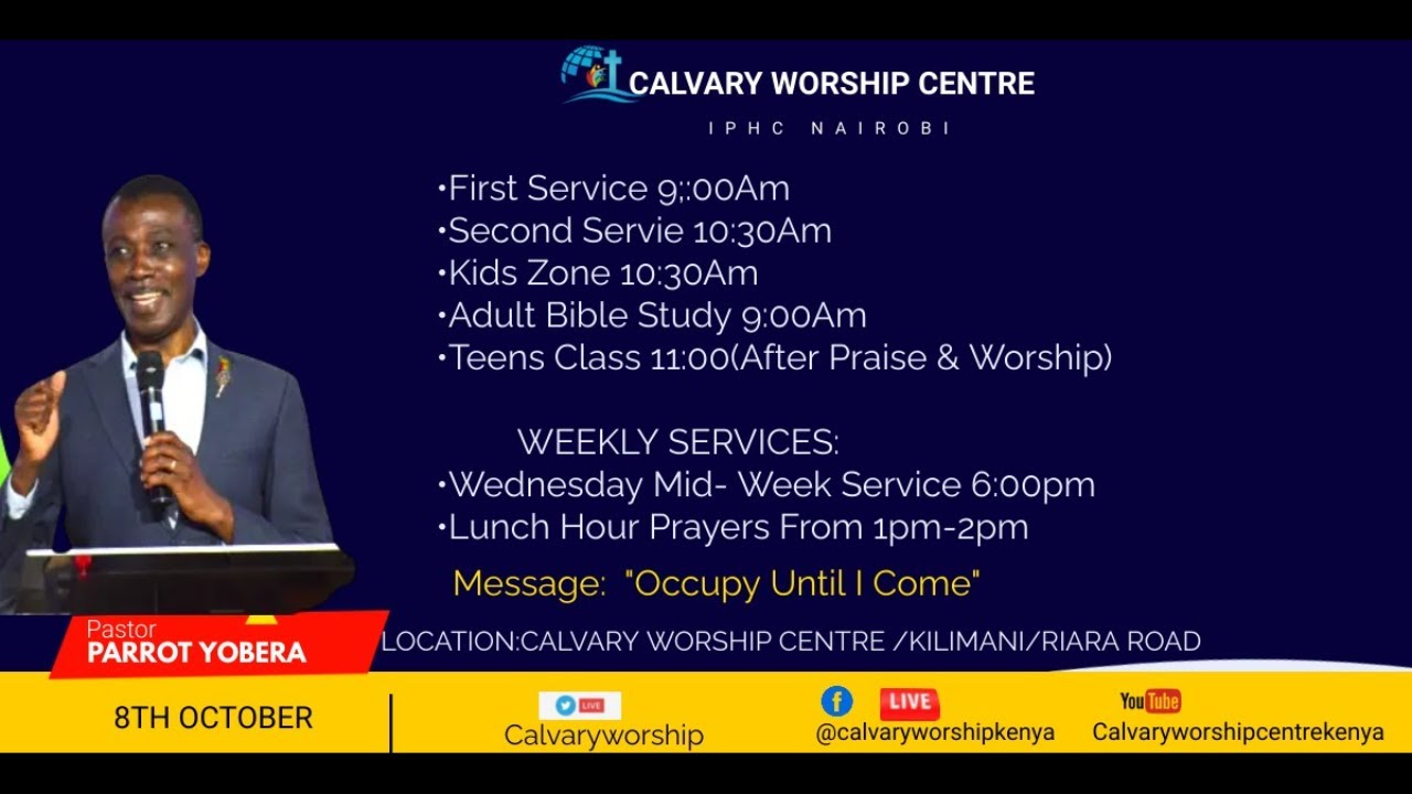 SUNDAY SECOND SERVICE 8TH OCTOBER 2023 WITH PASTOR PARROT YOBERA - YouTube