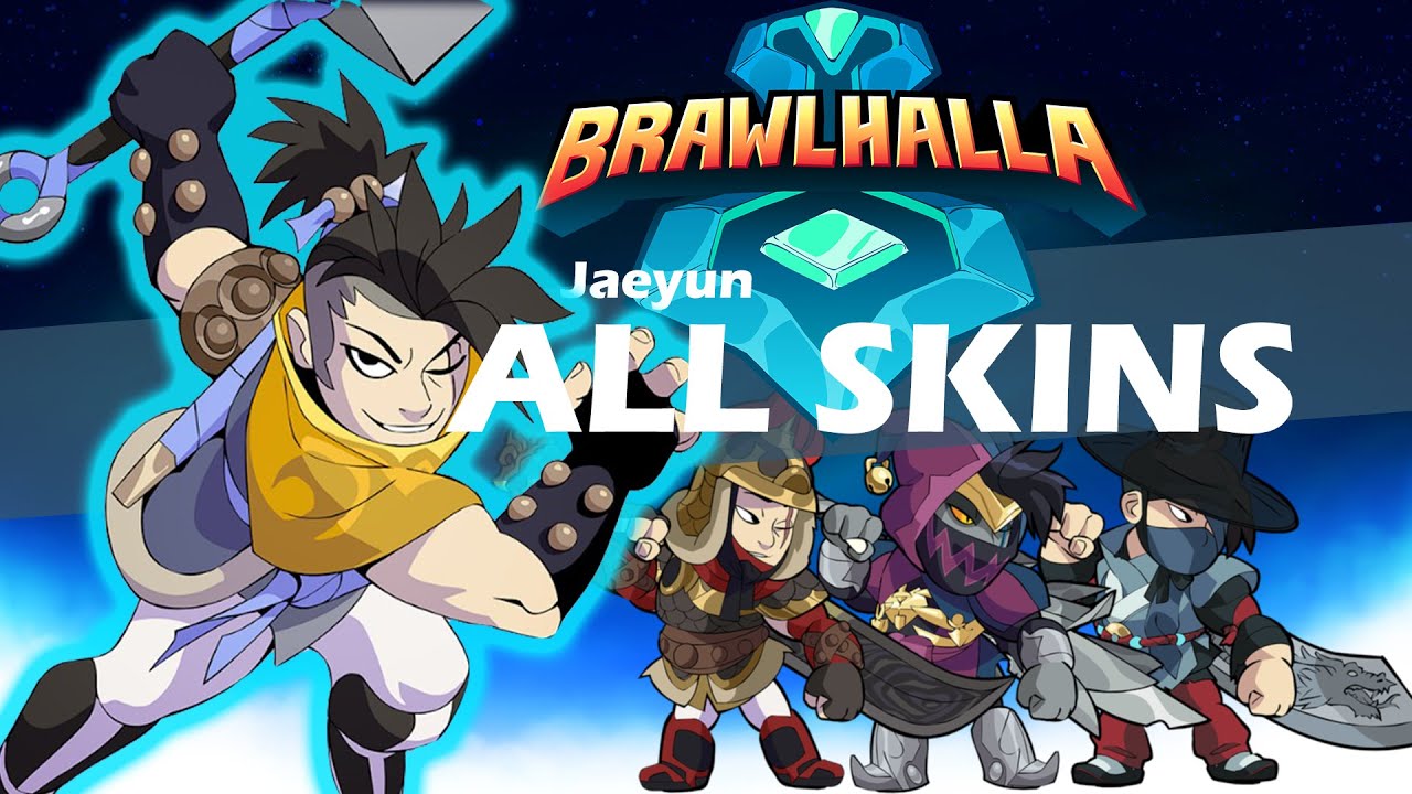 Brawlhalla Jaeyun ALL SKINS Showcase - YouTube