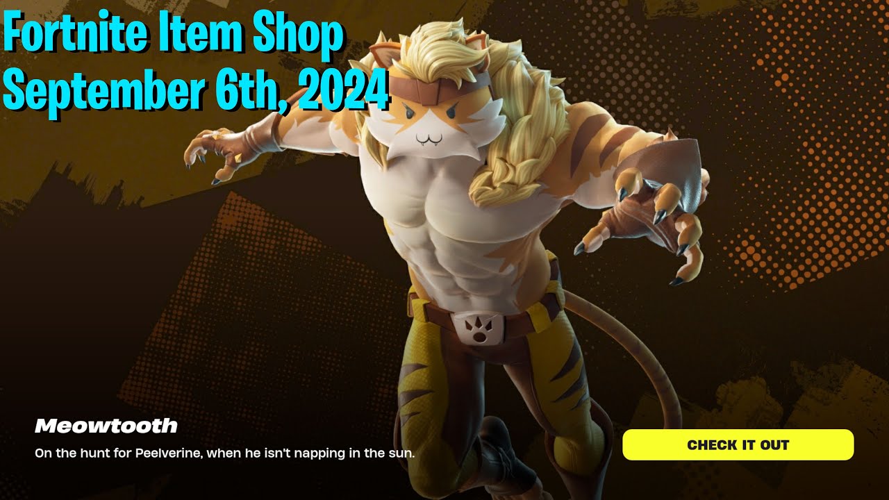 🌟 Fortnite Item Shop | NEW Meowtooth Skin! - YouTube