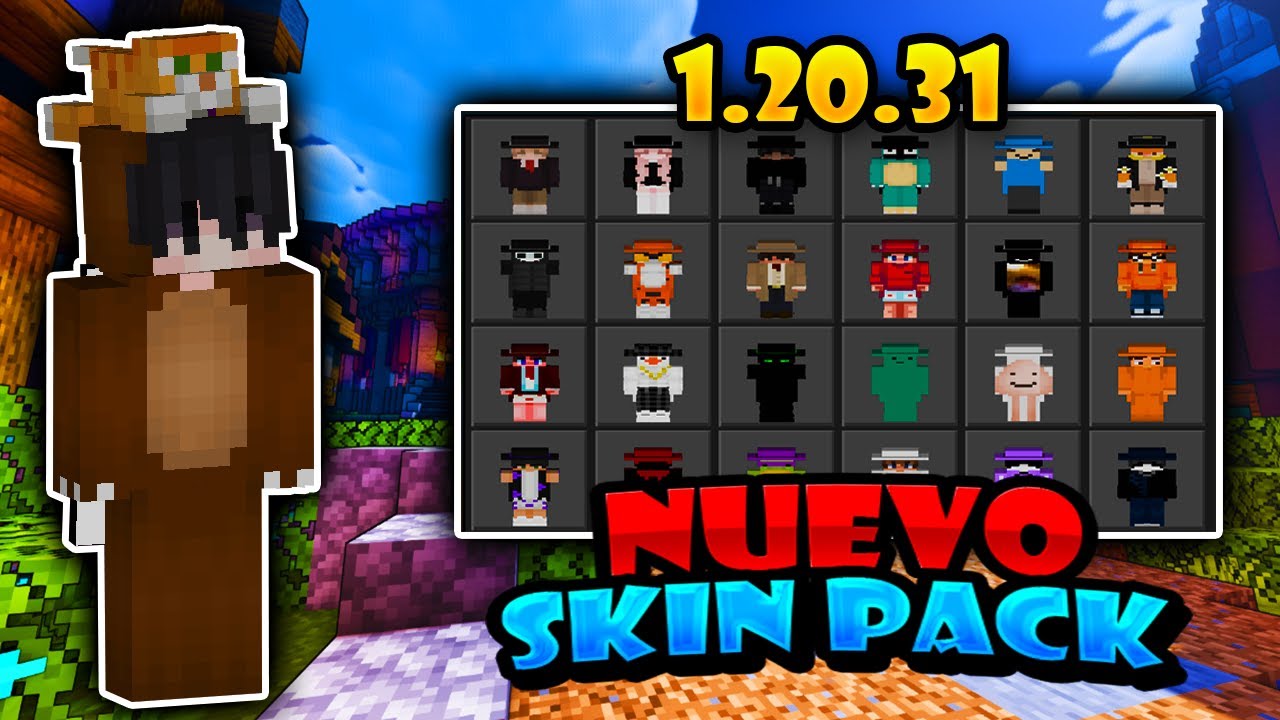 Nuevo pack de skin para minecraft bedrock 1.20.31 (Descargar) - YouTube