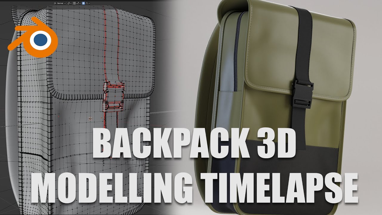Backpack 3d modelling timelapse - 3D Product Modelling - YouTube