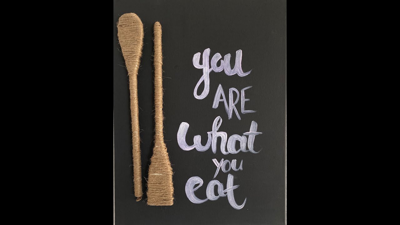 Kitchen canvas art | DIY | Decor - YouTube