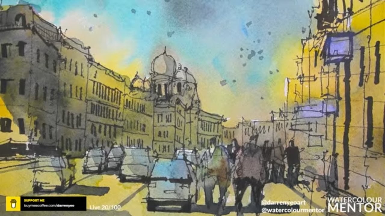 How To Draw & Paint Any Urban Landscape! (Live Workshop #31) - YouTube