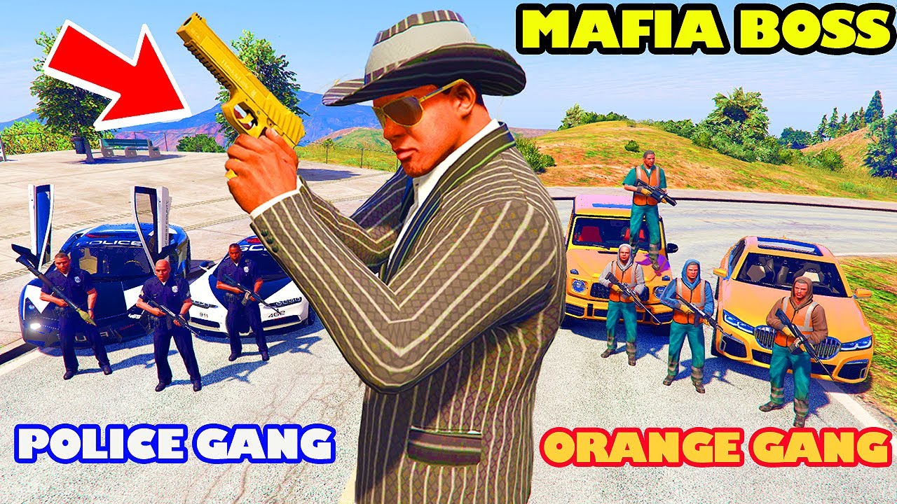 Franklin Become NEW MAFIA BOSS and ROB the POLICE GANG and ORANGE GANG ...