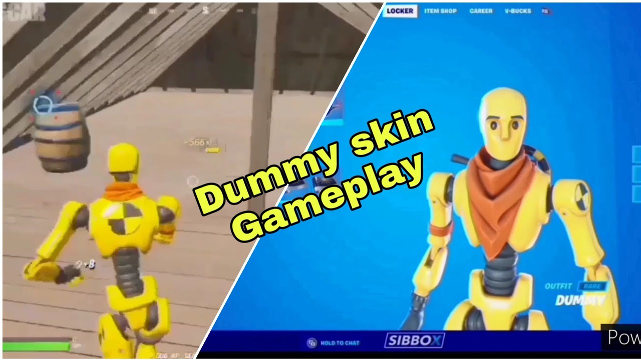 Fortnite Dummy skin Gameplay - YouTube