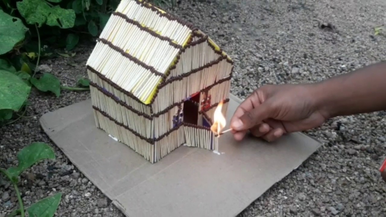 How to make a home with match sticks||Match stick home||More than 1000 ...