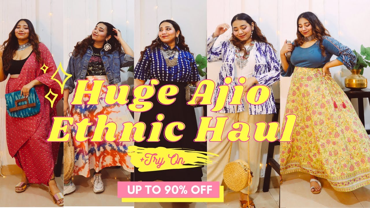 Huge AJIO Festive Haul 2020 | Best AJIO Ethnic Try On Haul | Biggest ...