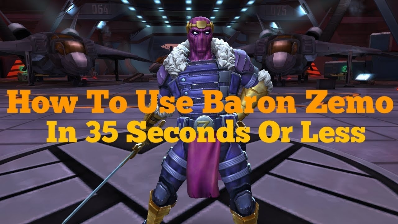 How To Use Baron Zemo In 35 Seconds Or Less - YouTube