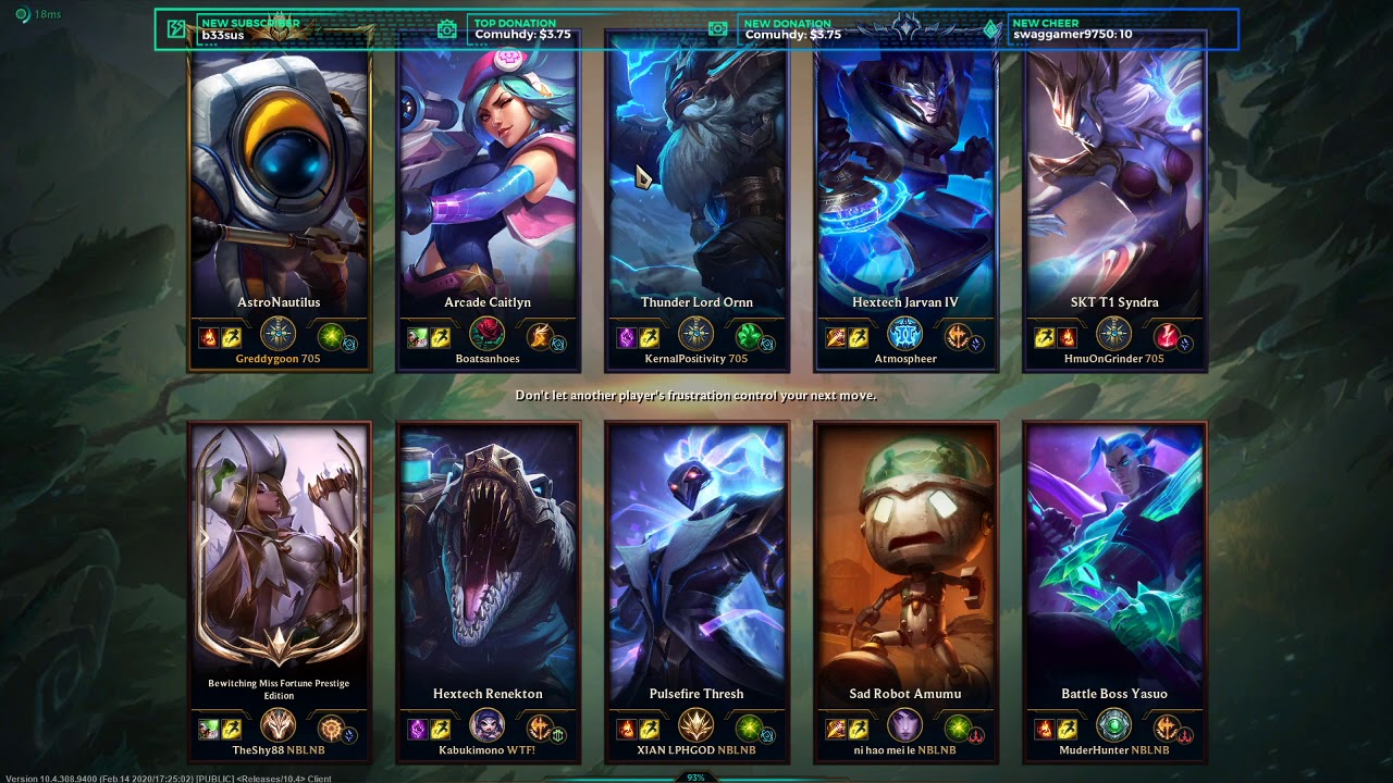 League of Legends Clash Tournament Tier 1 Game 2 (Semis) - YouTube