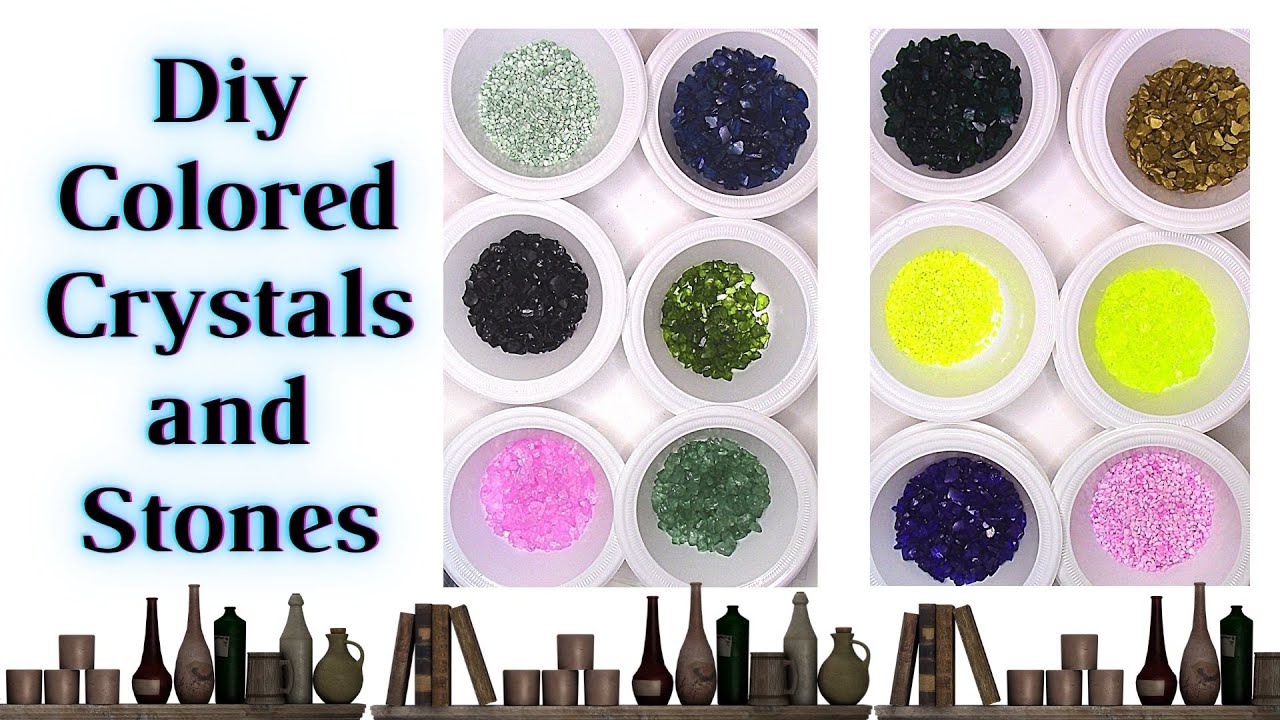 How to Color Glass Shards or Crystals and Even Stones - YouTube