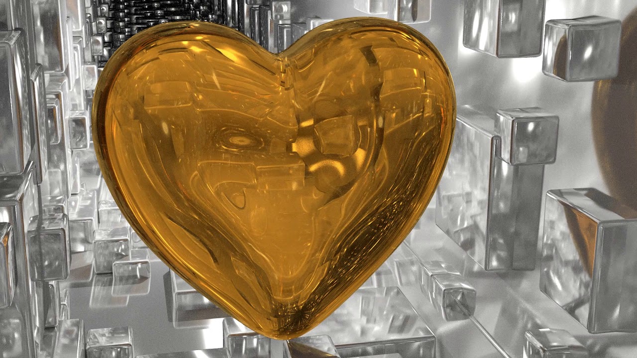 Gold Amber Animated Background | Glass Heart Animation | Infinity ...