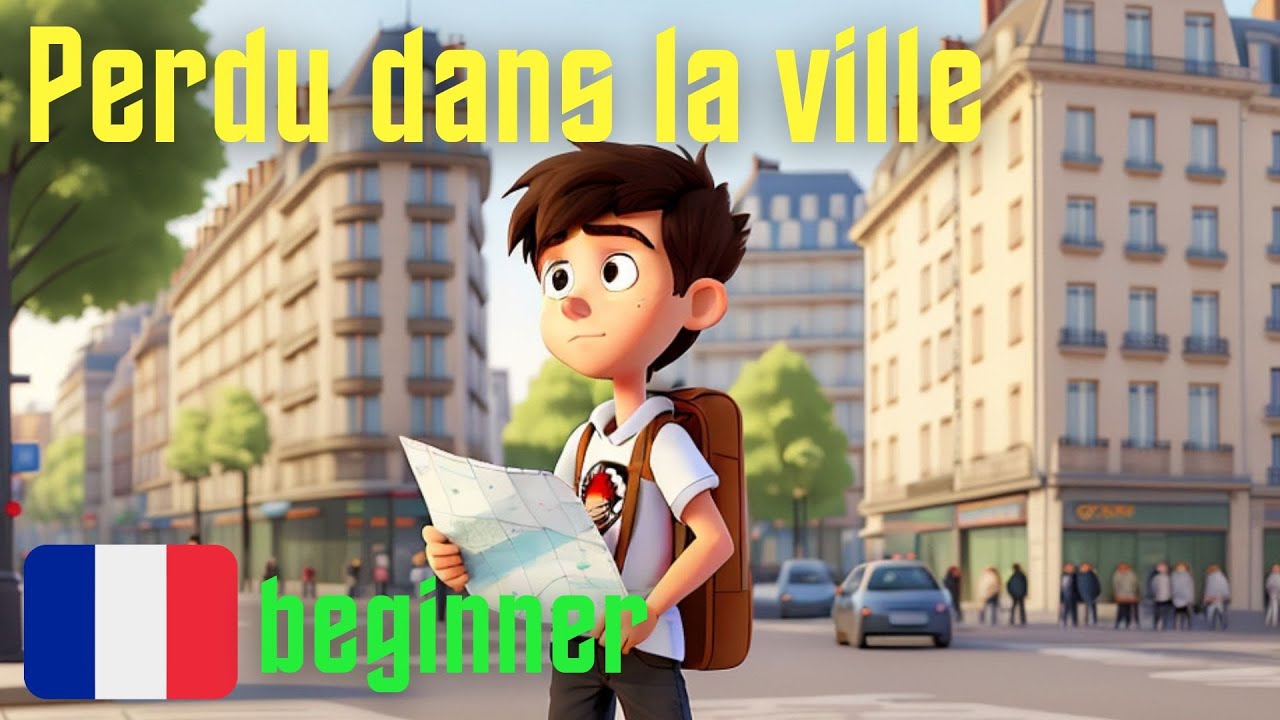 French Short Stories for Beginners - Lost in the city - YouTube