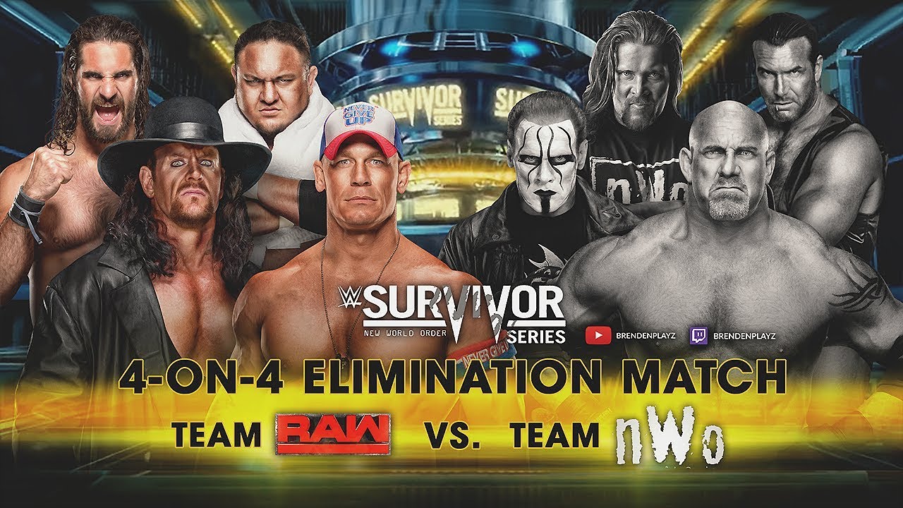 Team RAW vs The nWo - Survivor Series 8 Man Tag Team Match (Match of ...