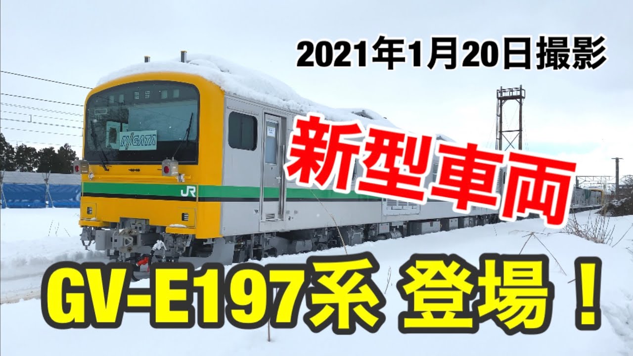 新型車両 GV-E197系が甲種輸送される！ - YouTube