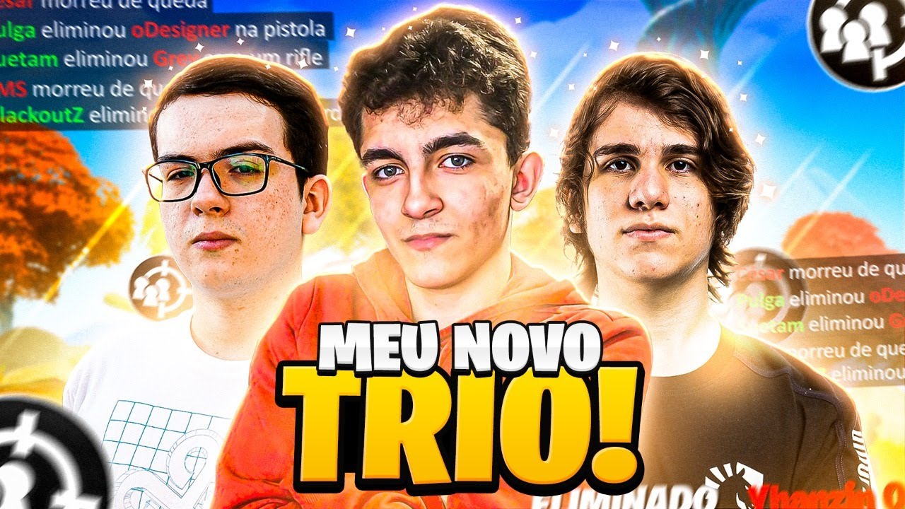 ESSE É MEU NOVO TRIO DE FORTNITE!!! FT PULGA E BLACKOUTZ - YouTube