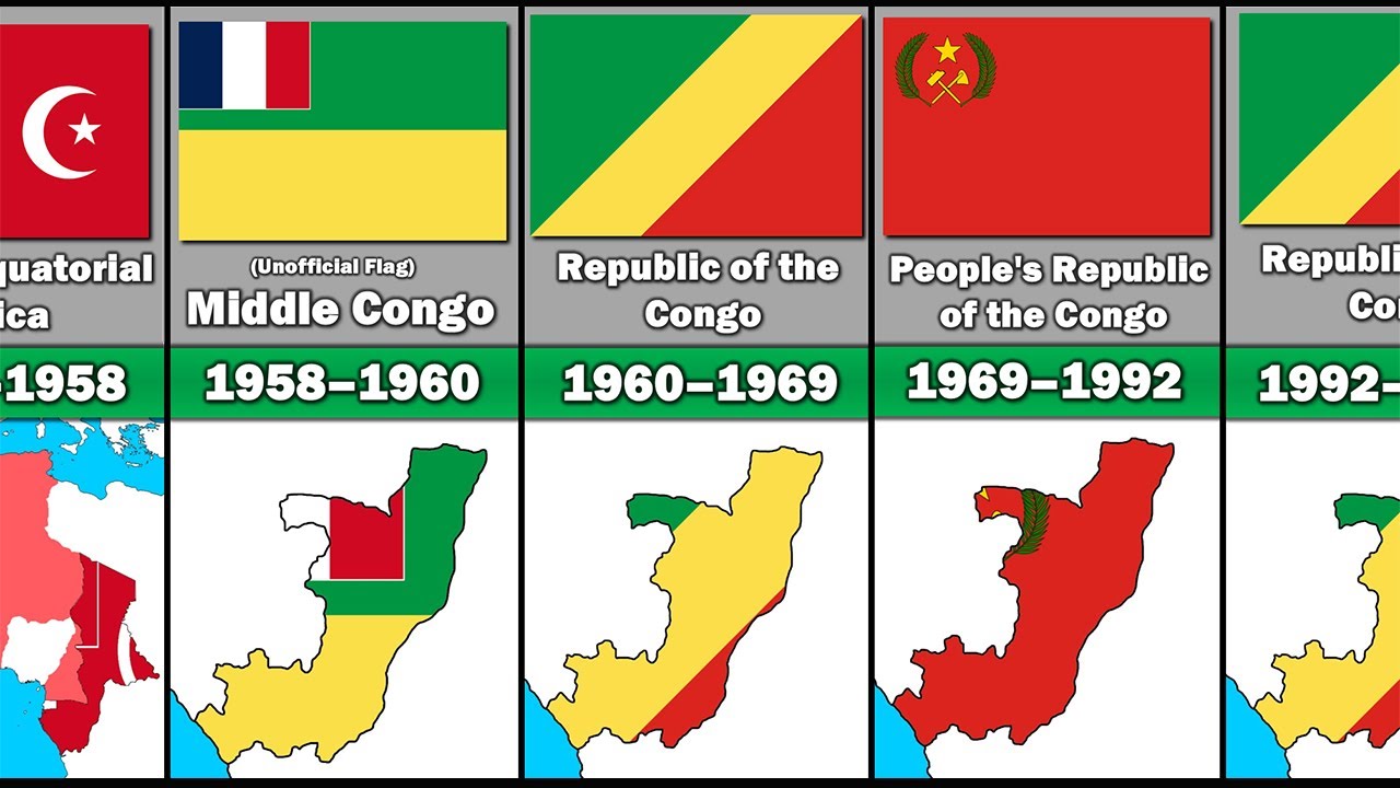 Evolution of The Republic of The Congo's Flag and Territory - YouTube