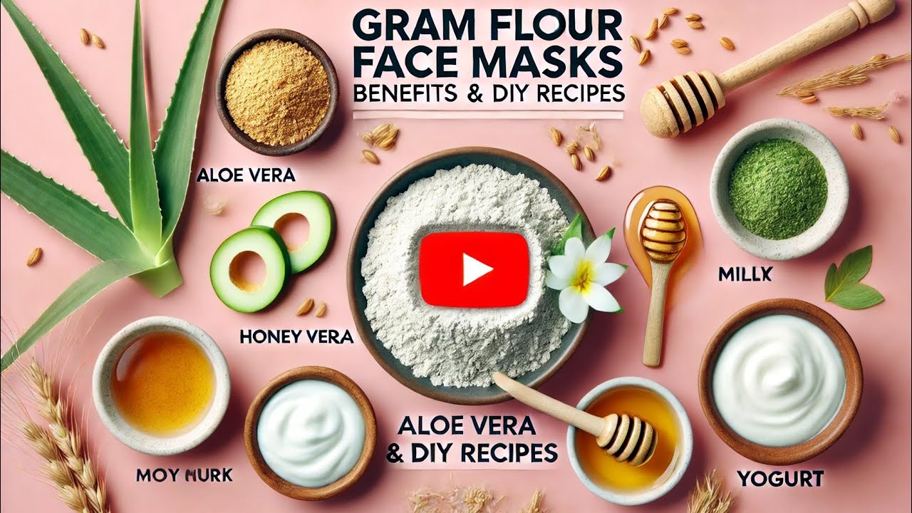 DIY Gram Flour Masks for Glowing Skin | Easy Natural Skincare - YouTube