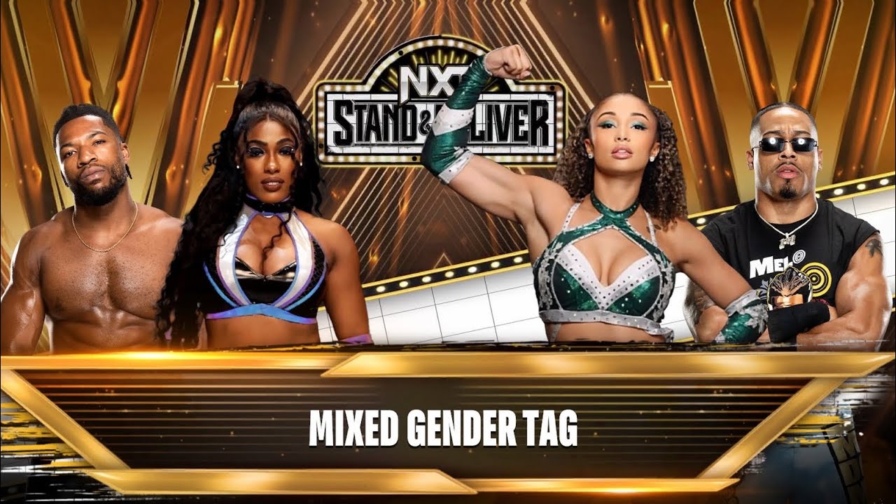 WWE 2K24|Mixed Tag| Carmelo Hayes & Kelani Jordan vs Trick Williams & Lash Legend - YouTube