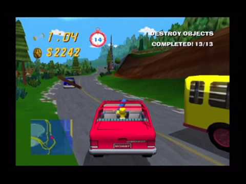 Let's Play The Simpsons: Road Rage - Marge - YouTube