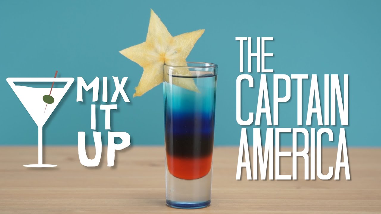 Quick Cocktails | How to Make a Captain America Shot! - YouTube