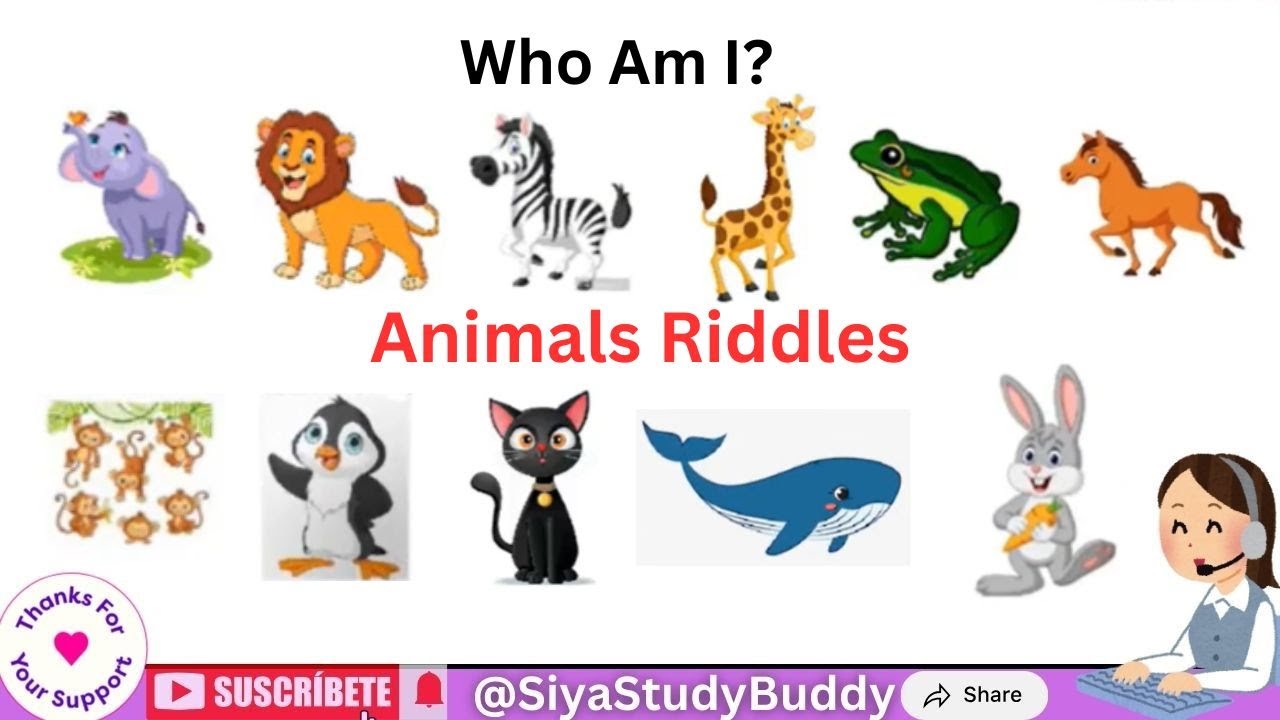 Animal Riddles For Kids | Riddles For Kids | Who Am I For kids | Animal ...