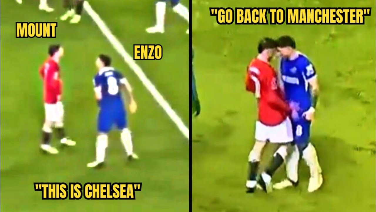 Enzo Fernandez Mocking Mason Mount at Full-Time 🤣😳| Chelsea vs Man ...