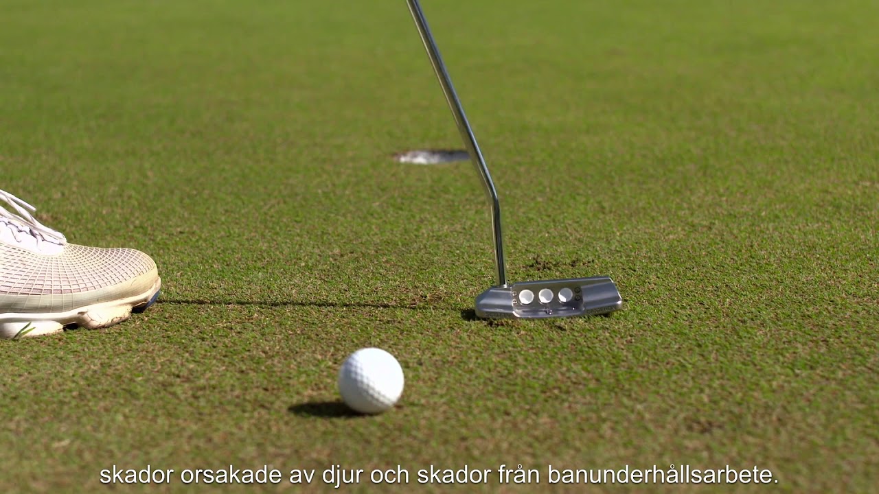 Laga skador på green - YouTube