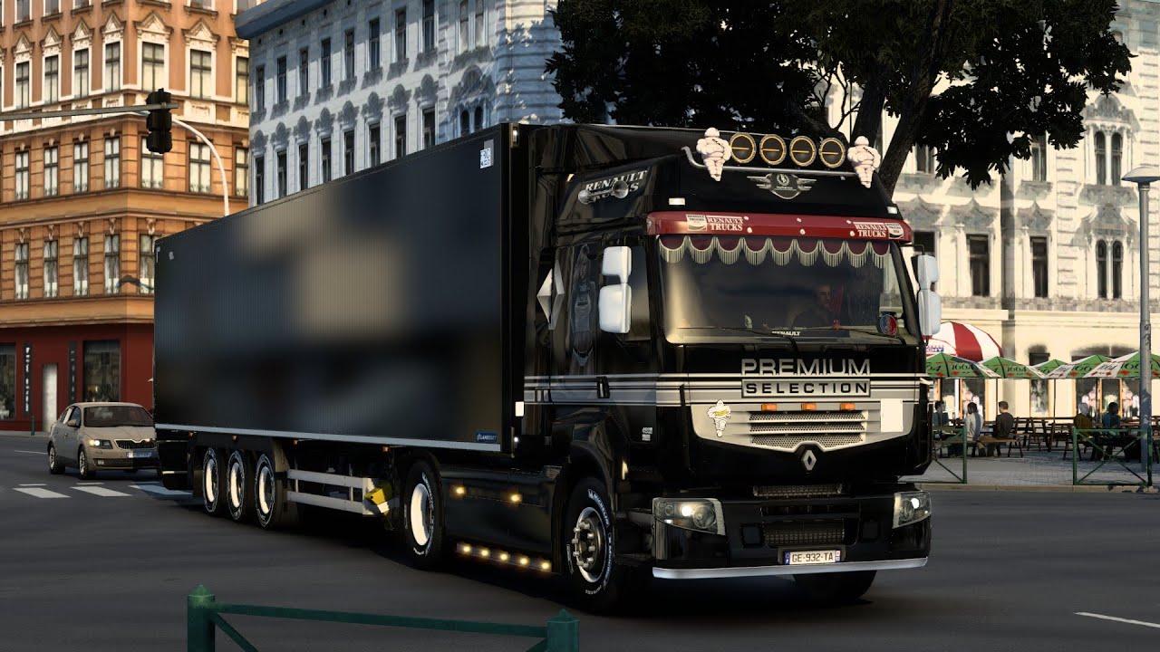 ETS2 1.47 | Paris Rebuild Evening Delivery with Tuned Renault Premium - YouTube
