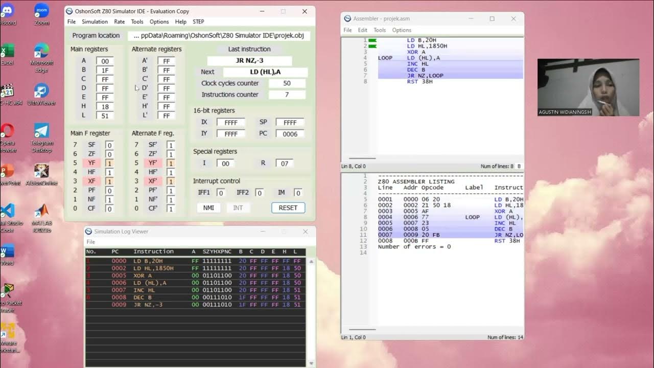 Percobaan Transfer Data pada Z80 Simulator - YouTube