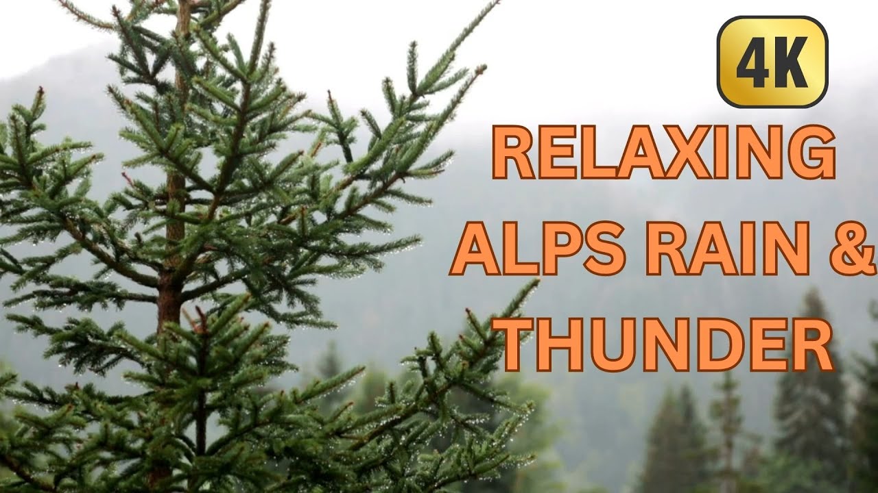 ALPS RAIN || 11 hours of relaxing rain & thunder sounds for focus - YouTube