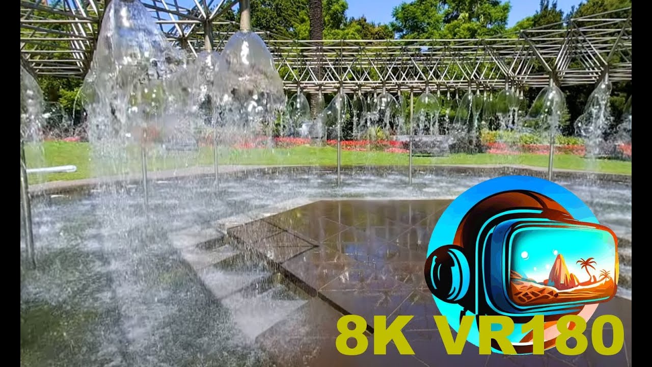 Crazy fountain in the Parliament Gardens MELBOURNE AUSTRALIA 8K 4K VR180 3D Travel - YouTube